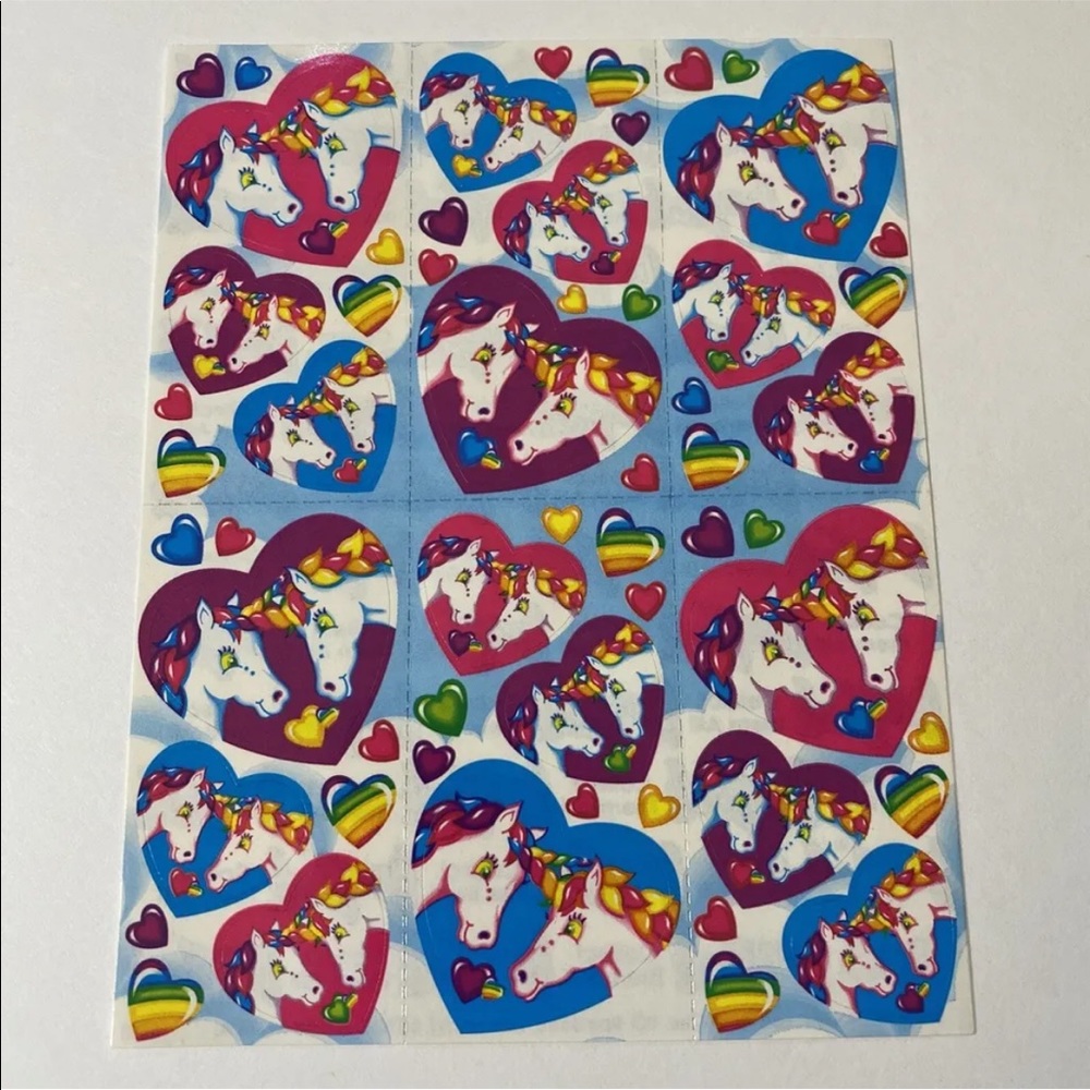Vintage Lisa Frank Markie Unicorns Rainbows Hearts St… - Gem